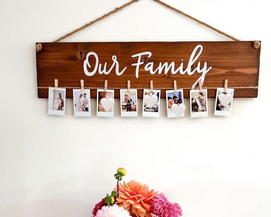 Our Family Photo Display Board • Little Wootton