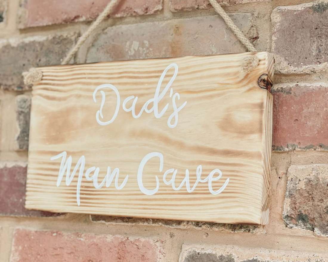 Dad's Man Cave Personalised Sign • Little Wootton