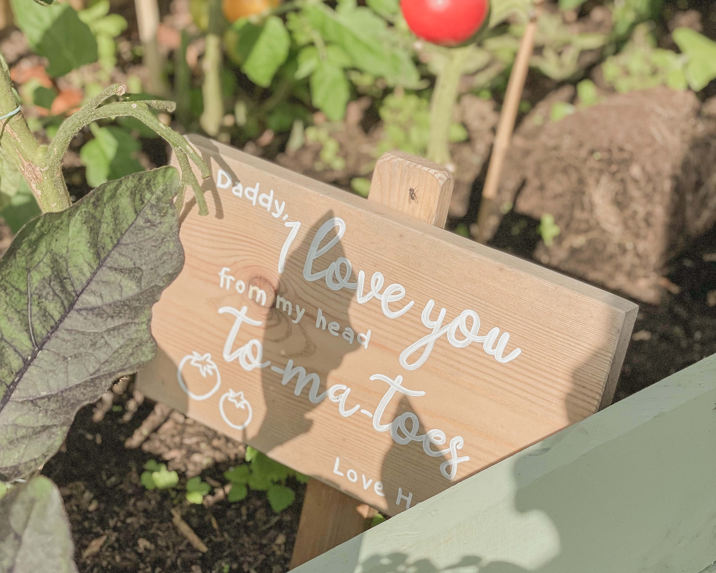 I Love You From My Head Tomatoes Sign • Little Wootton